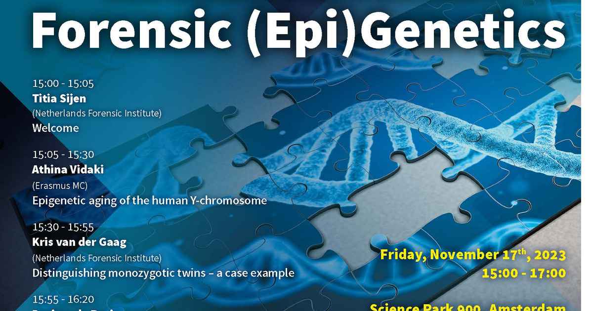 Register for Frontiers #2:Recent Advances in Forensic (Epi)Genetics ...